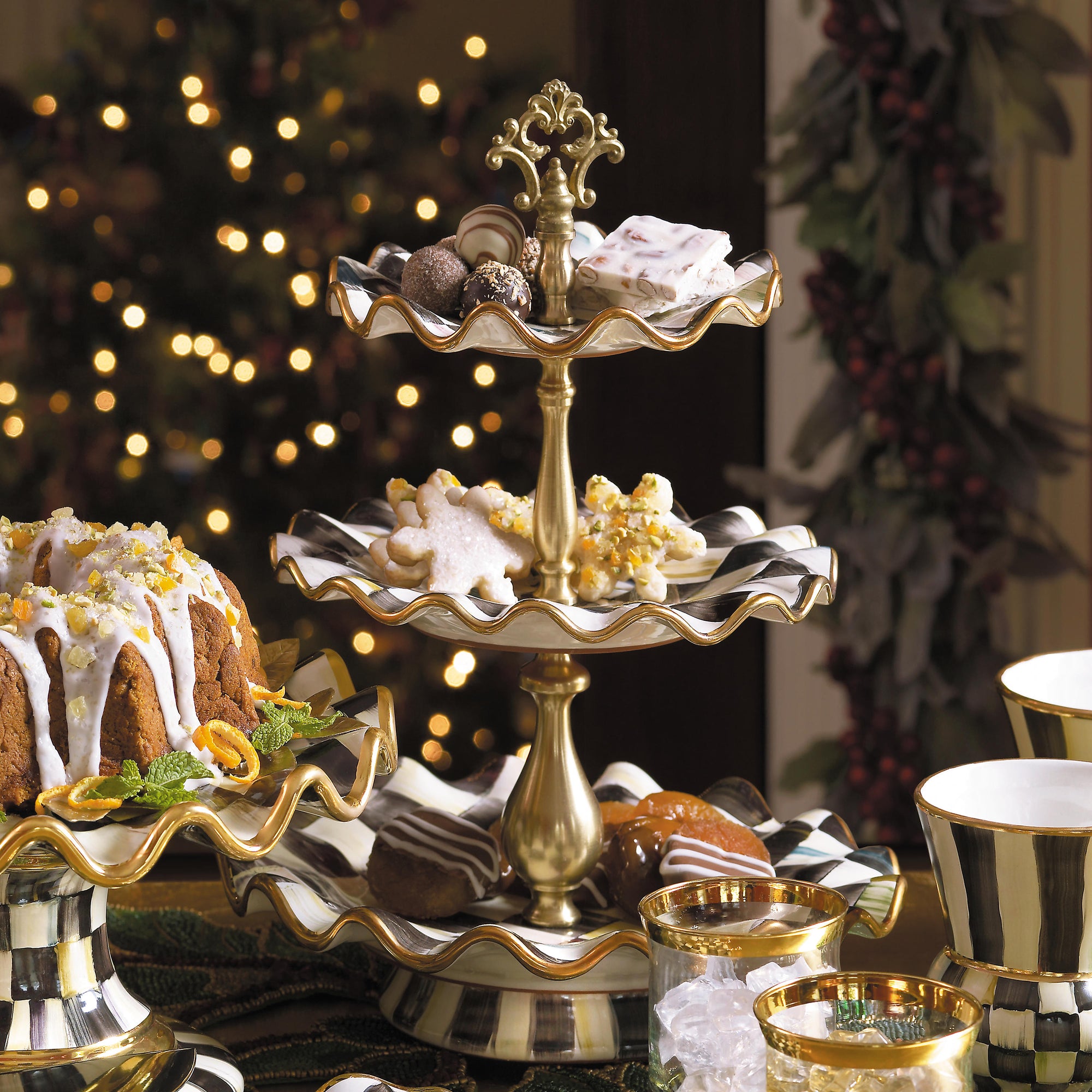 Courtly Check Three Tier Sweet Stand - RFD