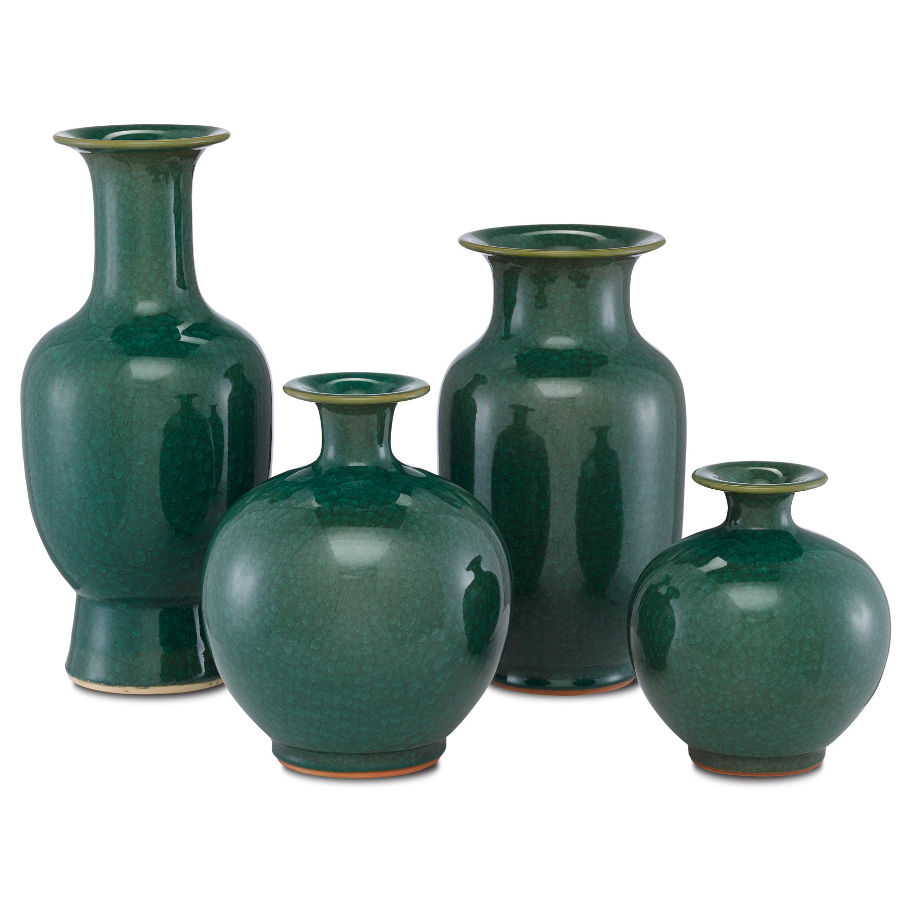 Kara Large Crystalized Green Vase - RFD